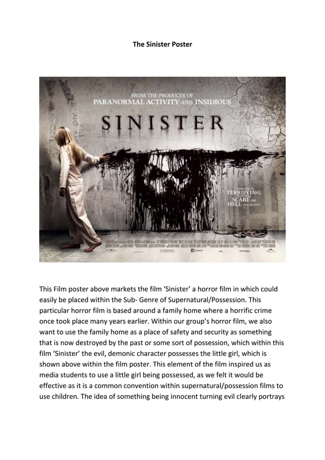 The sinister poster | PDF