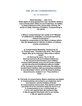 The sin of compromising | PDF