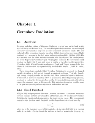 Deep Blue: Examining Cerenkov Radiation Through Non-traditional Media | PDF