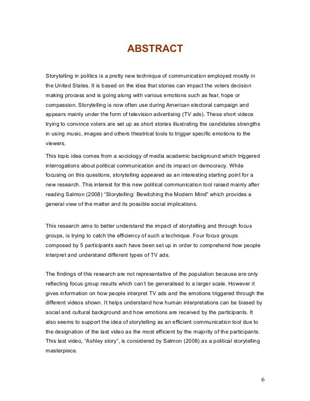 Storytelling in politics