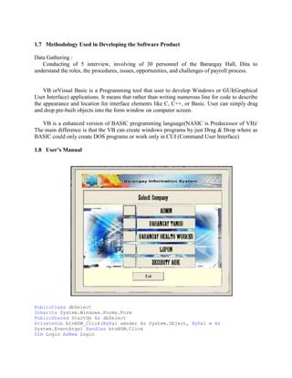 Thesis in Computerized Payroll System for Brangay Hall, Dita | PDF