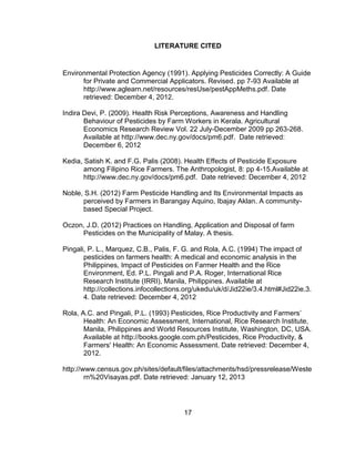 Practices and Knowledge on Environmental and Health Hazards of ...