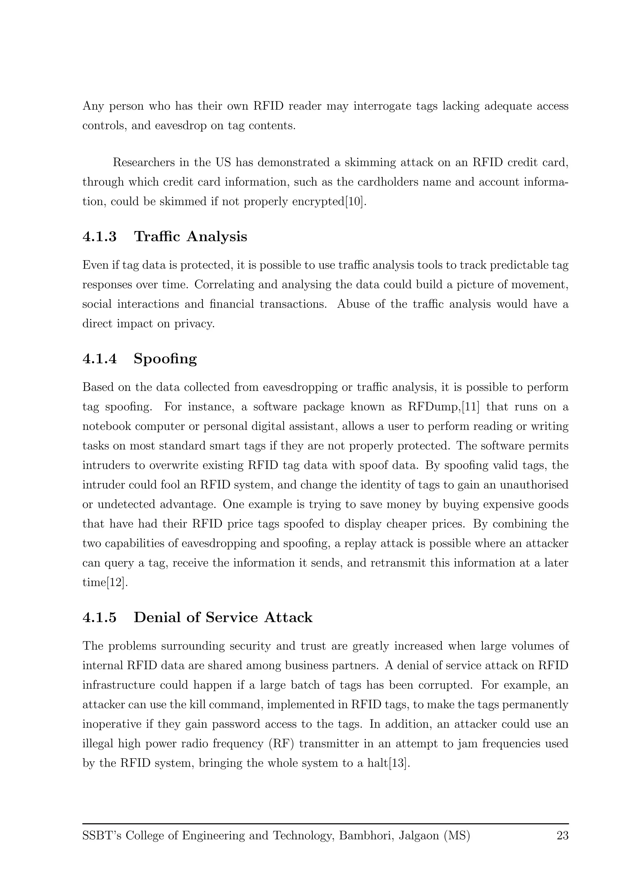 Seminar Report on RFID Based Trackin System | PDF