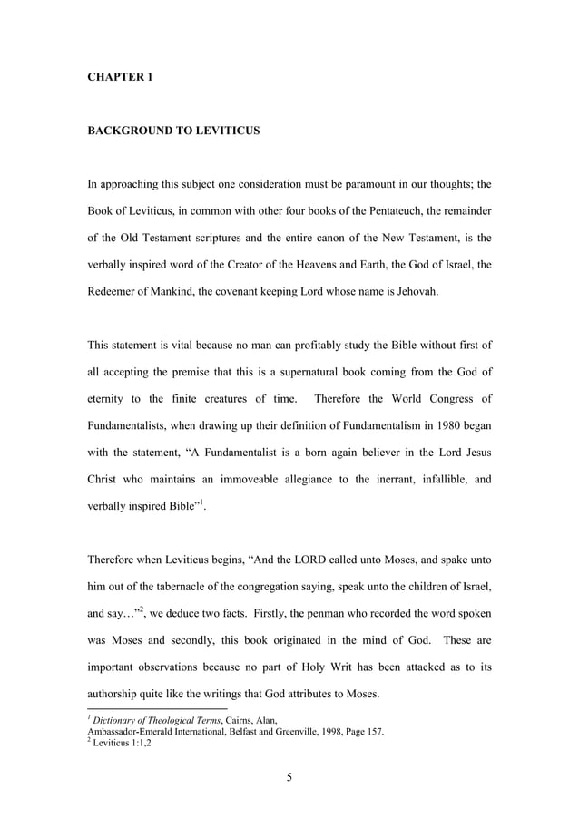 THE LEVITICAL FEASTS AND OFFERINGS | PDF