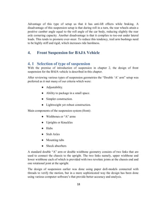 Design,Analysis & Fabrication of suspension of all terrain vehicle | PDF
