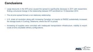 Explaining the oil price spread between WTI and Brent during U.S. shale ...