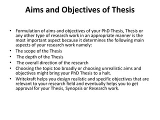 Thesis [www.writekraft.com] | PPT