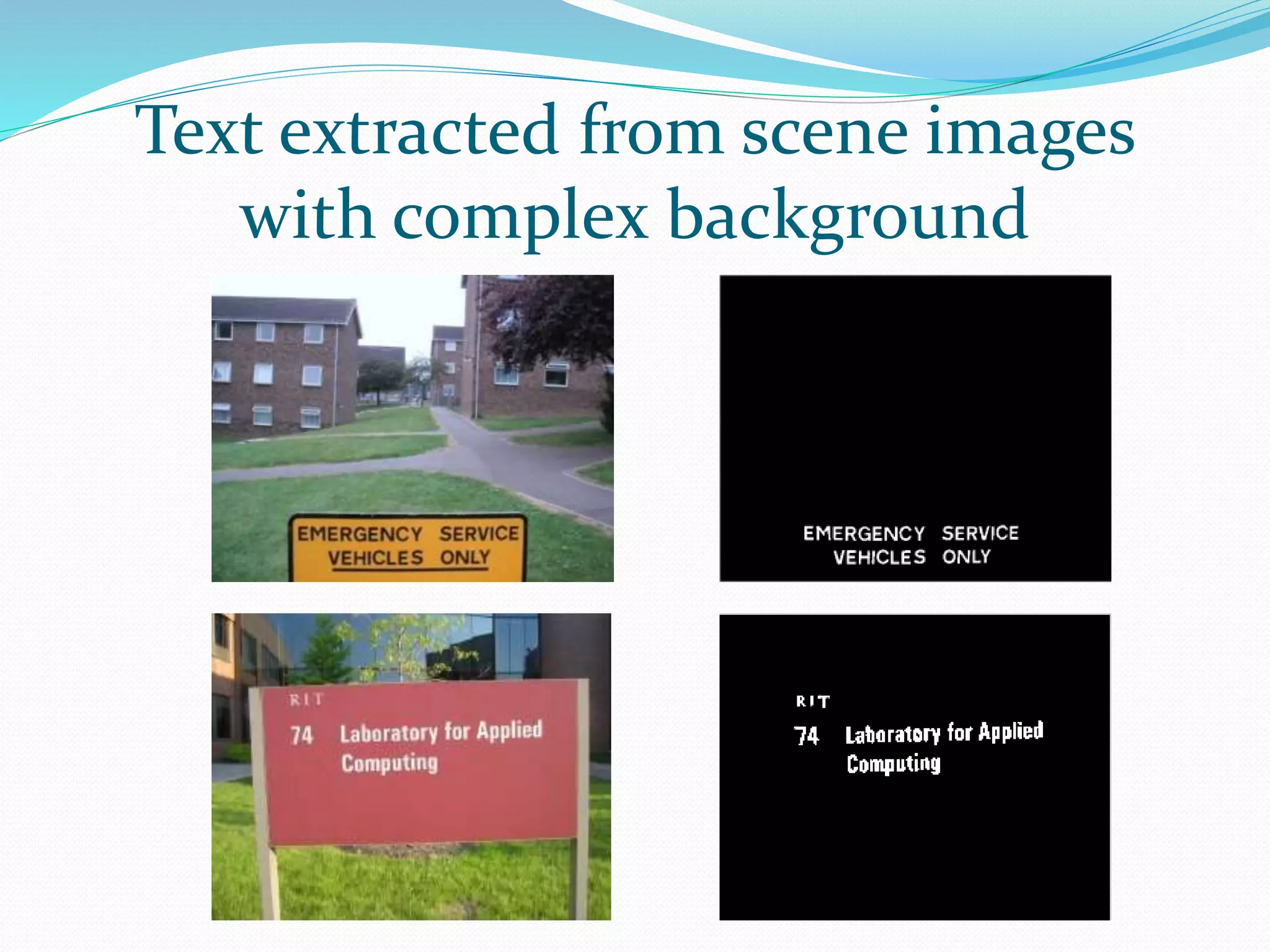 Texture Features Based Text Extraction From Images Using Dwt And K Means Clustering Ppt