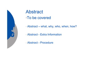 Thesis Abstract Writing | PDF
