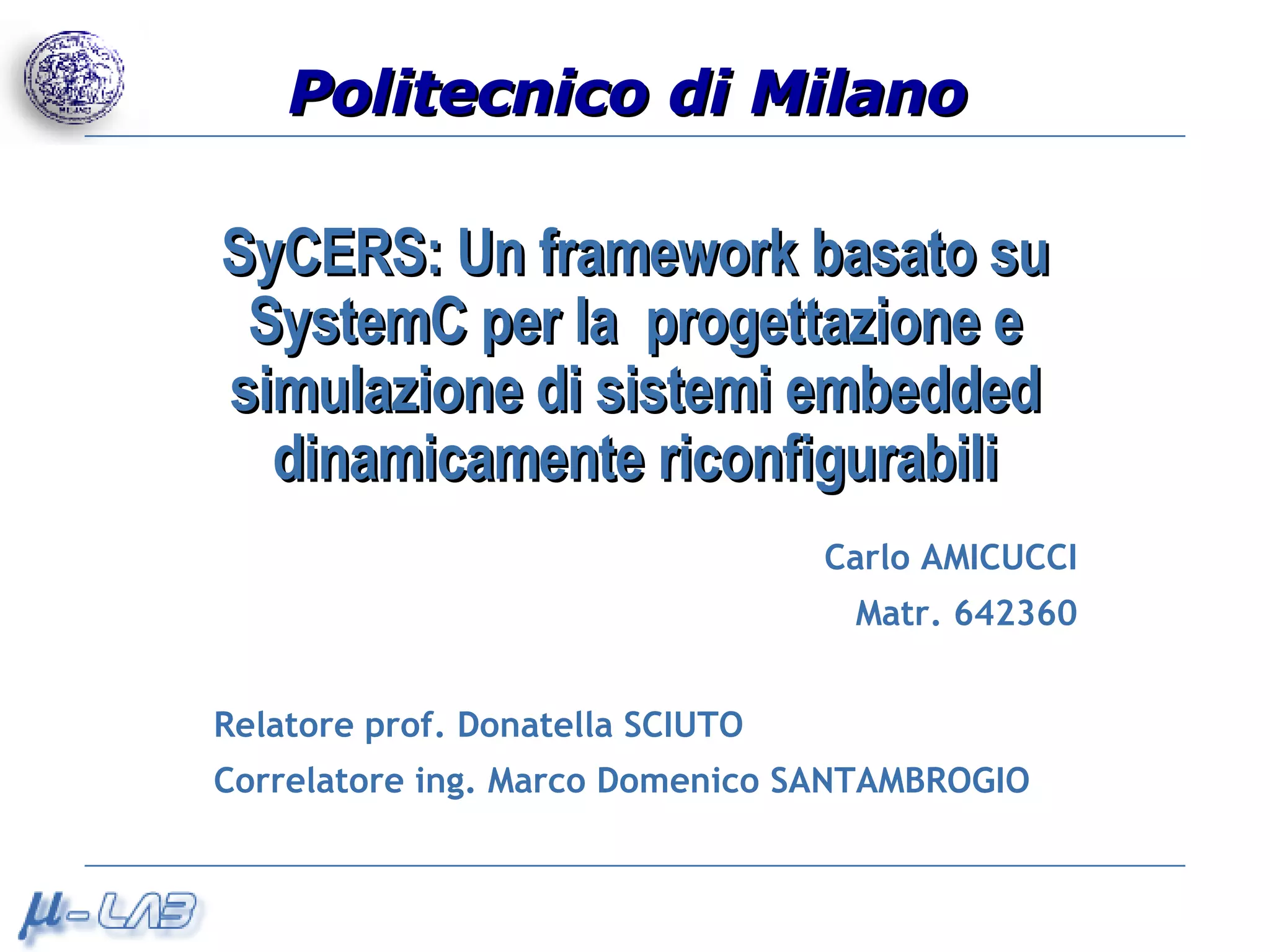 Thesis Amicucci Slides IT | PPT