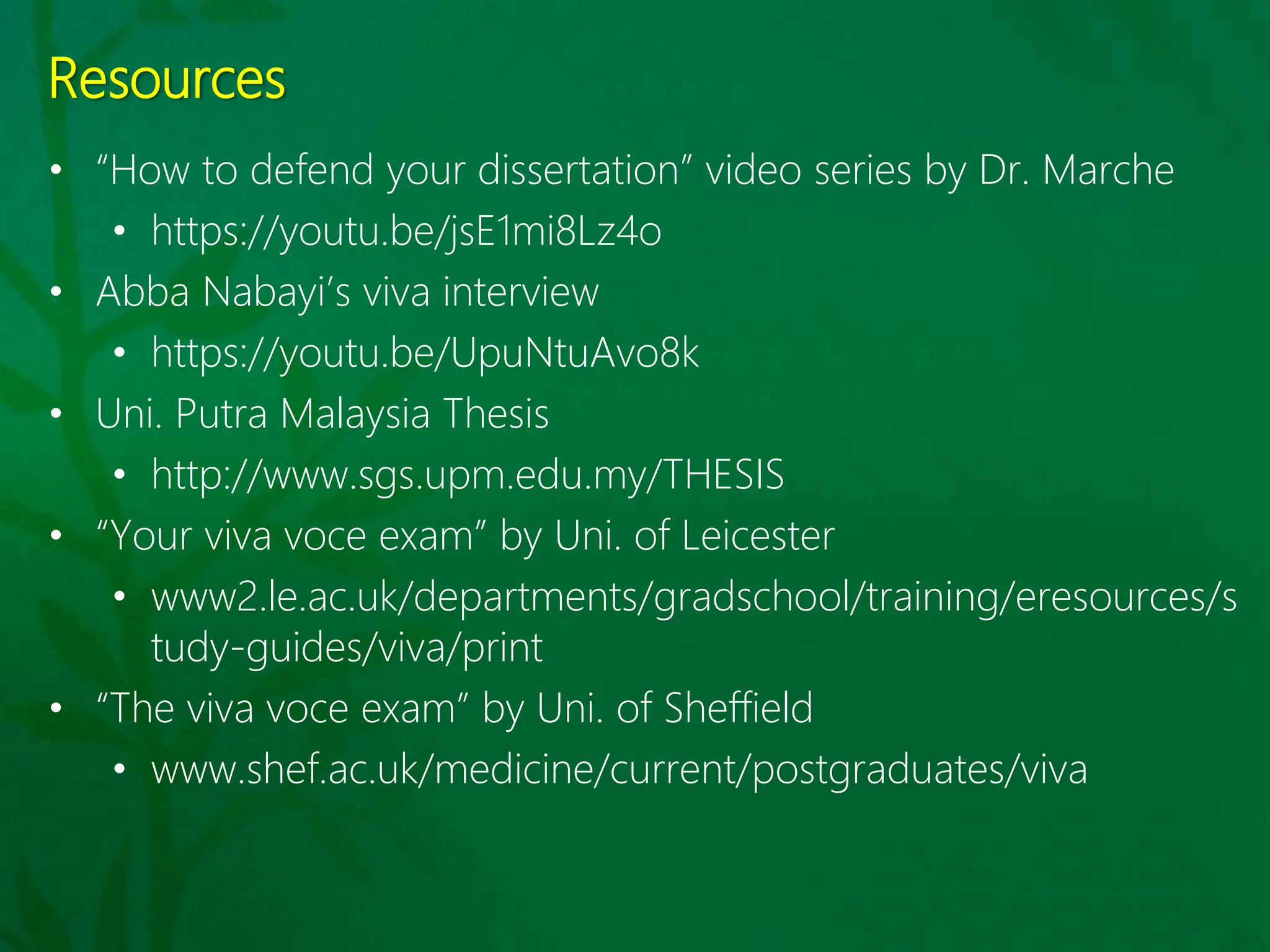 thesis-and-viva-voce preparation for research scholars | PPT