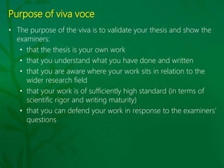 thesis-and-viva-voce preparation for research scholars | PPT