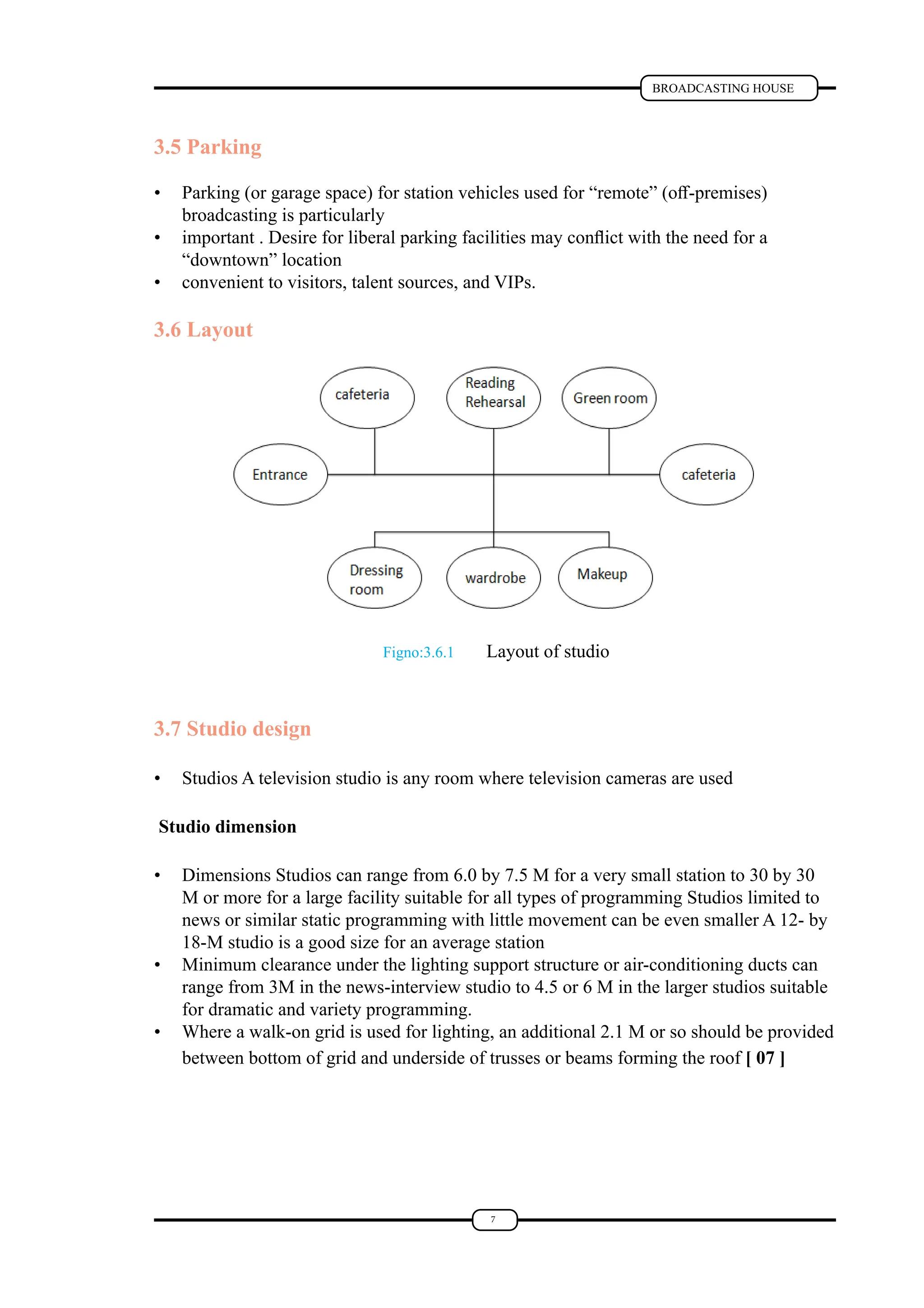 Thesis for standards and requirements of designing a broadcasting house ...