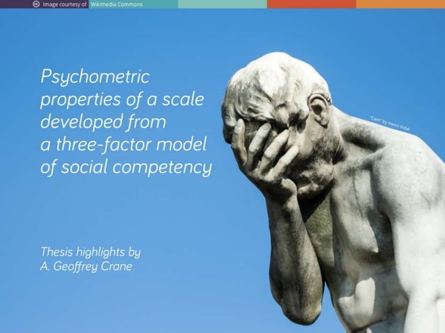 Psychometric properties of a scale developed from a three-factor model ...
