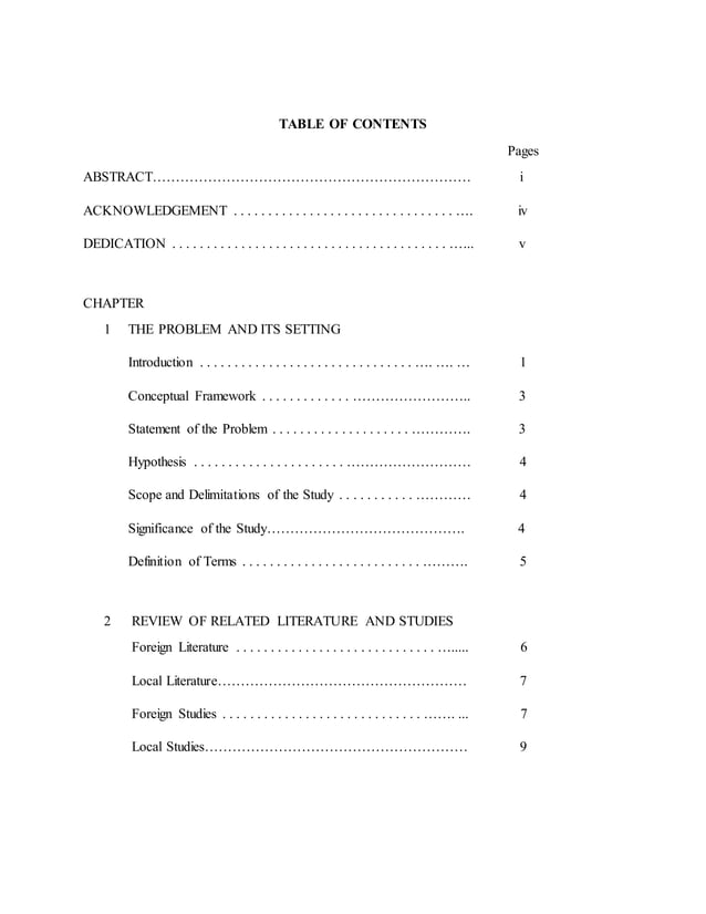 THESIS CHAPTER'S TITLES