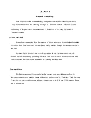 THESIS CHAPTER'S TITLES | PDF