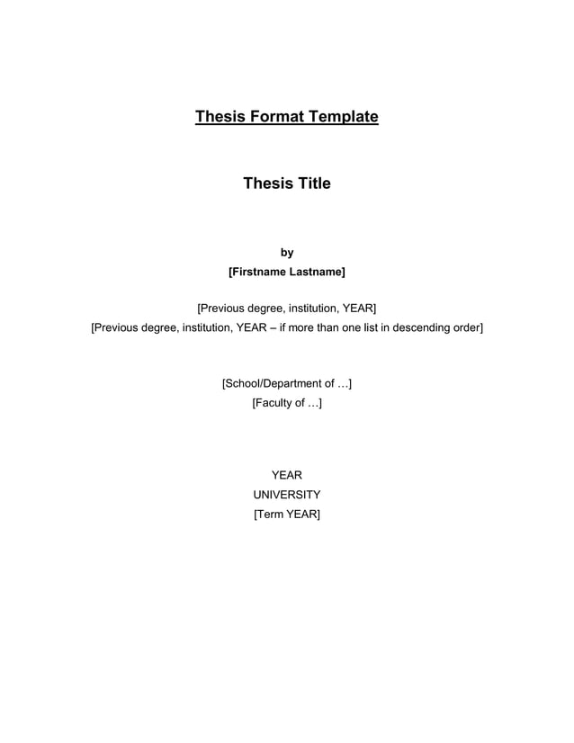 Thesis format-template | PDF