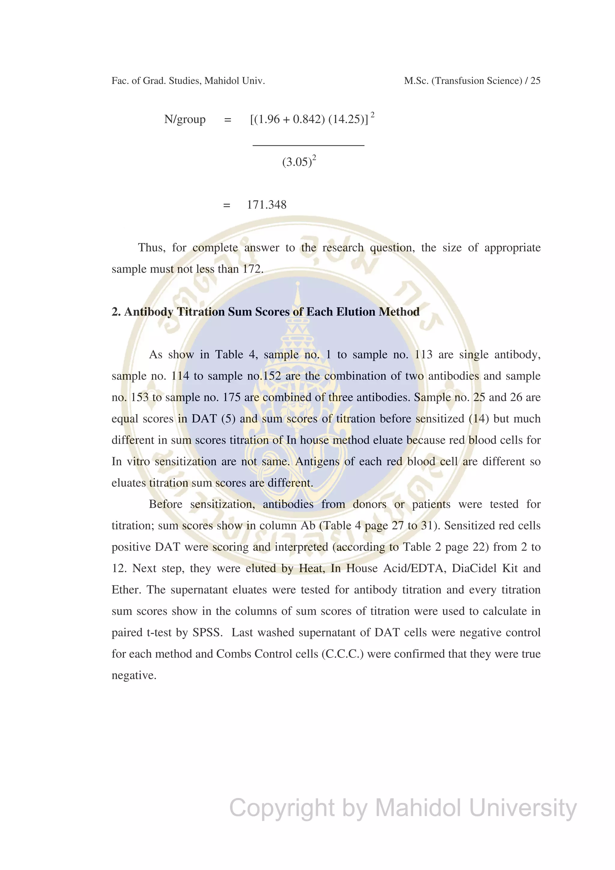 A STUDY OF ELUTING IgG ANTIBODIES FROM RED BLOOD CELLS: THE | PDF