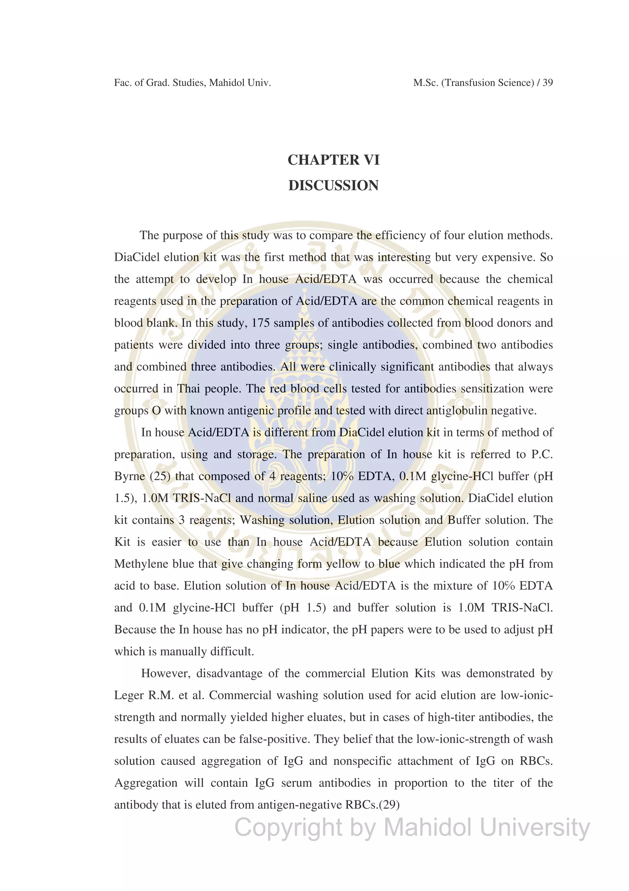 A STUDY OF ELUTING IgG ANTIBODIES FROM RED BLOOD CELLS: THE | PDF