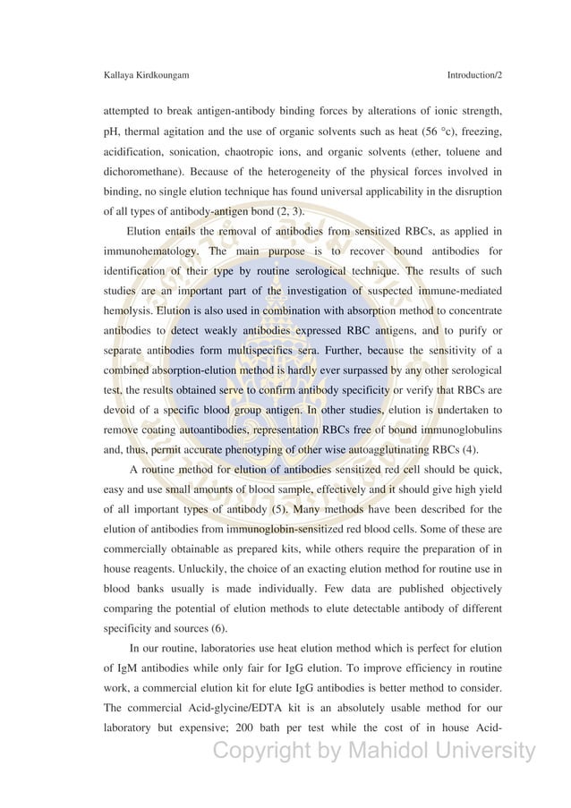 A STUDY OF ELUTING IgG ANTIBODIES FROM RED BLOOD CELLS: THE | PDF