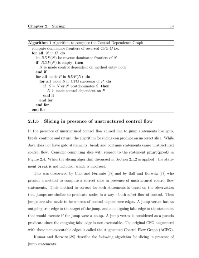 Thesis: Slicing of Java Programs using the Soot Framework (2006) | PDF