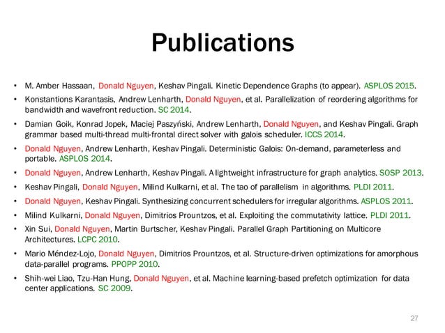 Galois A System For Parallel Execution Of Irregular Algorithms Ppt