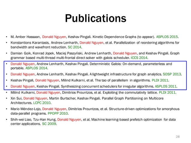 Galois: A System for Parallel Execution of Irregular Algorithms | PPT