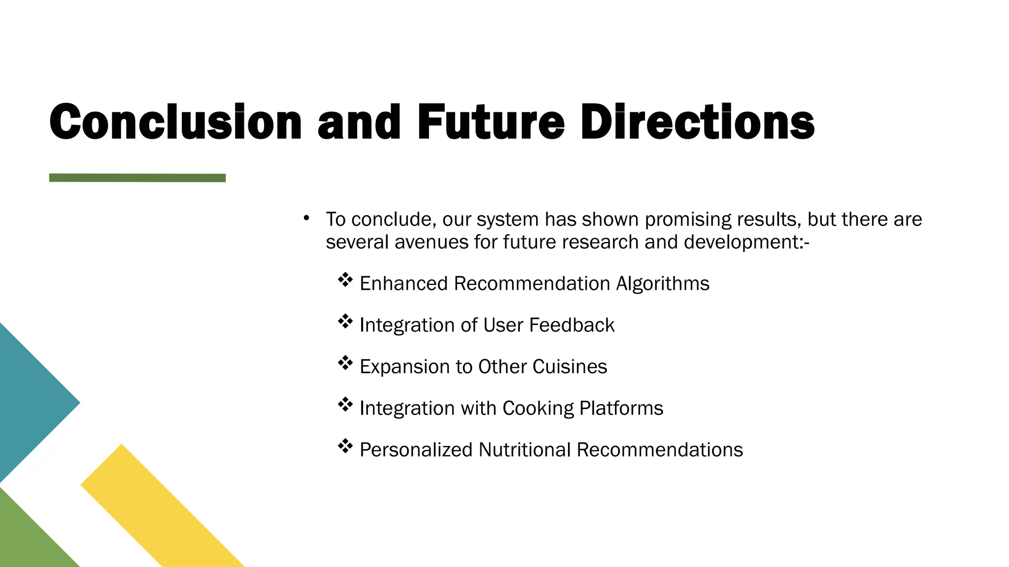 food recommendation sytem using python and streamlit | PPT