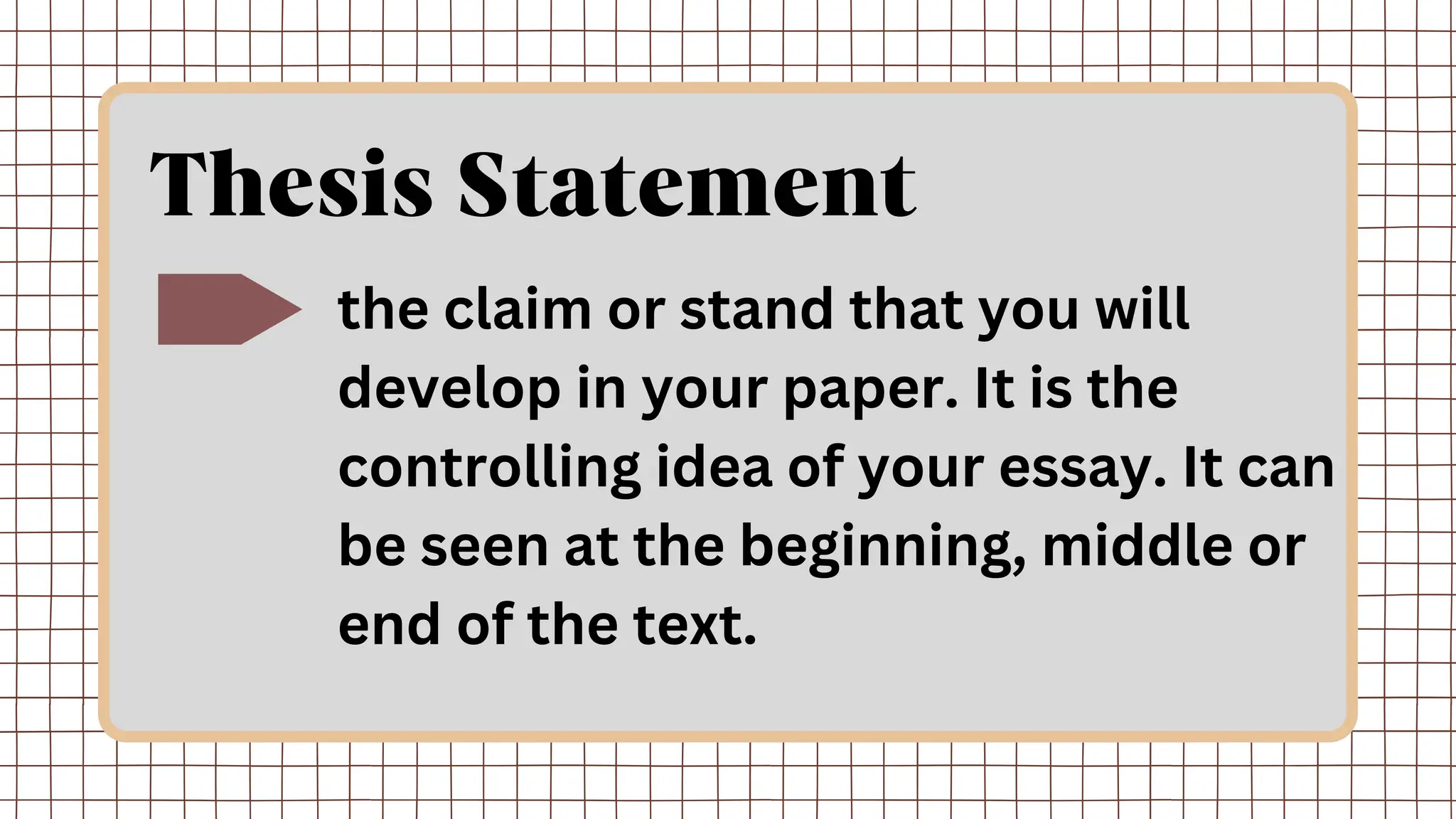 Thesis Statement main idea or main point | PDF