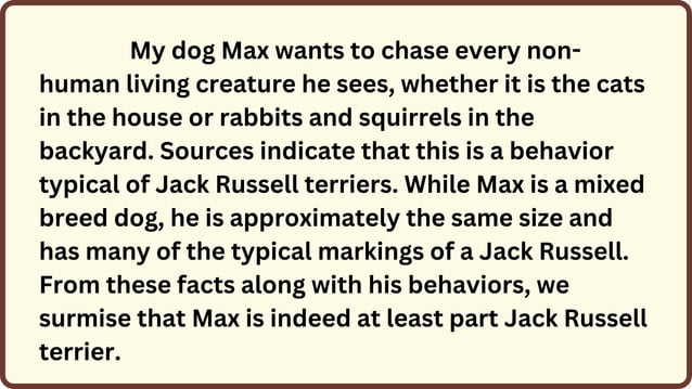 Thesis Statement main idea or main point | PDF | Dogs | Pets