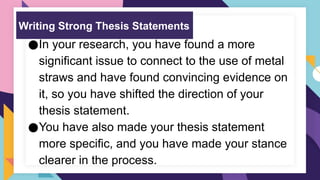 Thesis-statement. and Philosophy EAPP subject | PPTX