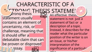 Thesis-S tatement and the outline .pptx