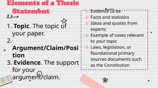 Thesis-S tatement and the outline .pptx