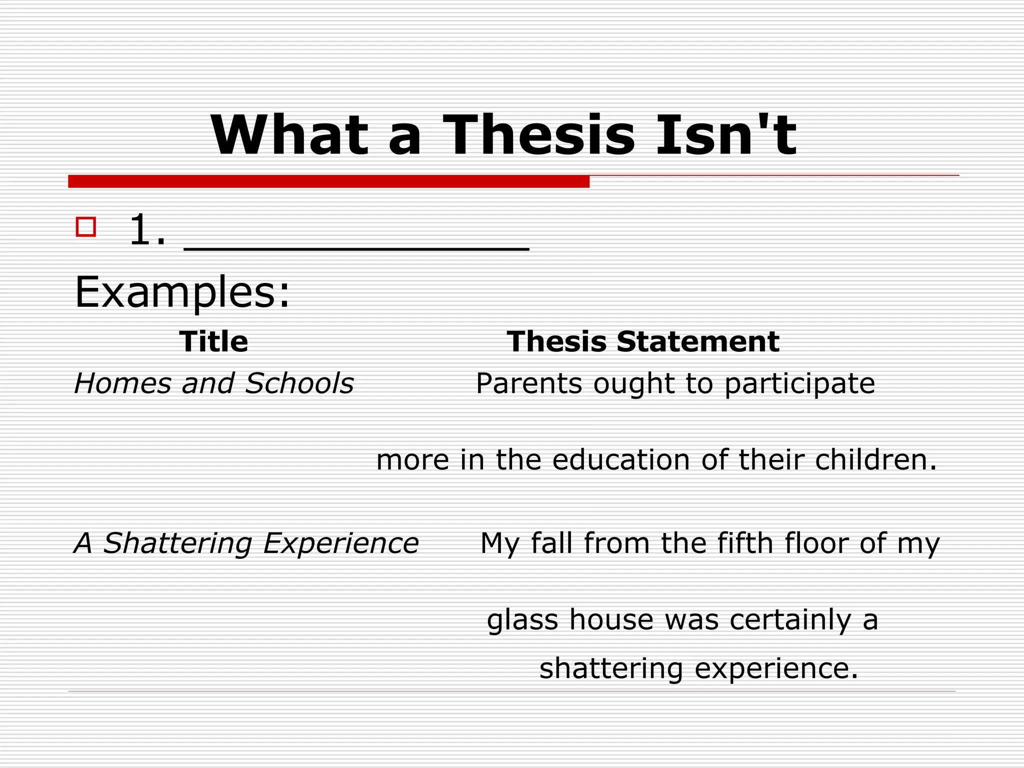 Thesis Statements | PPT