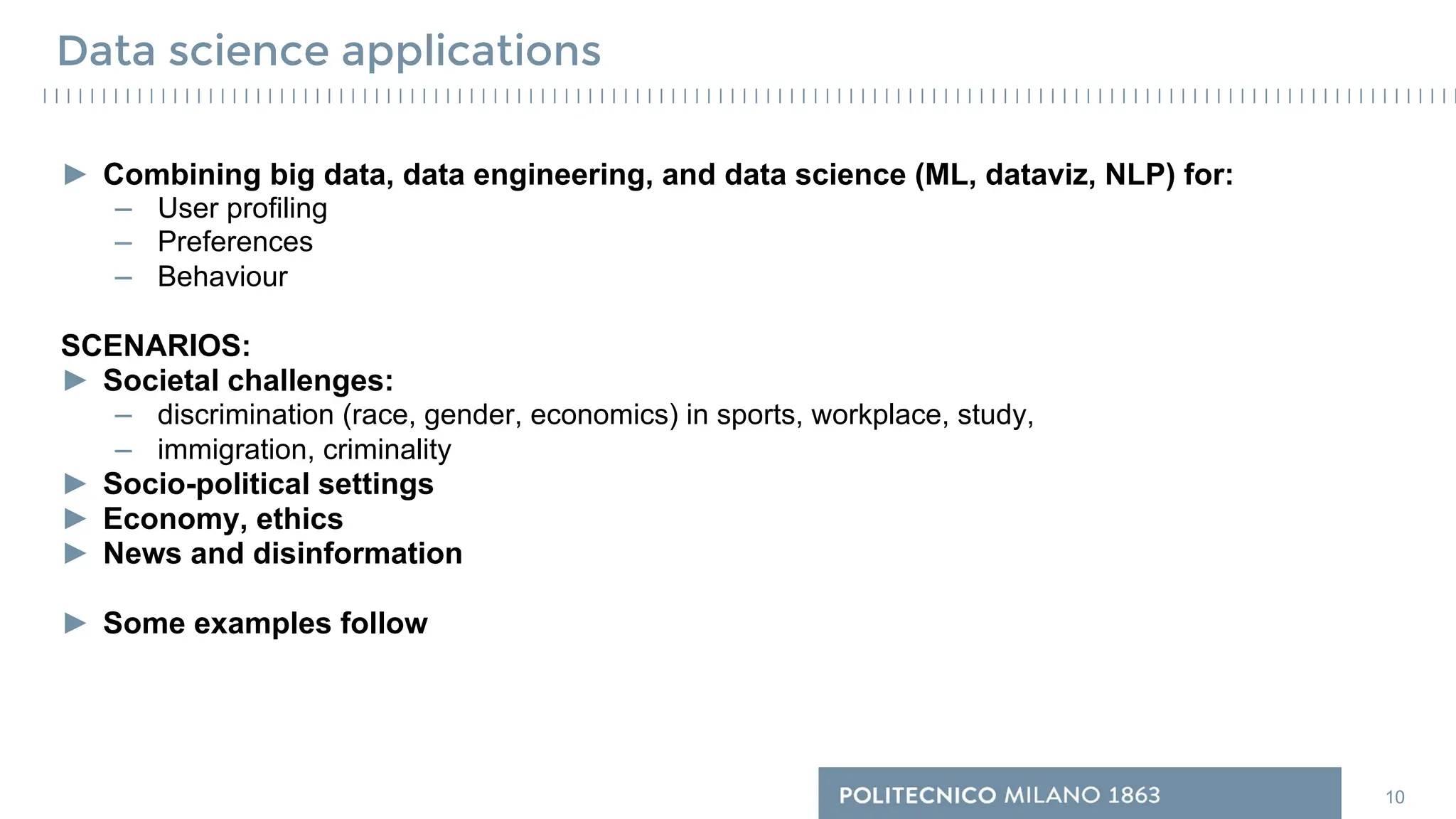 Thesis Topics and Proposals @ Polimi Data Science Lab - 2023 - prof ...
