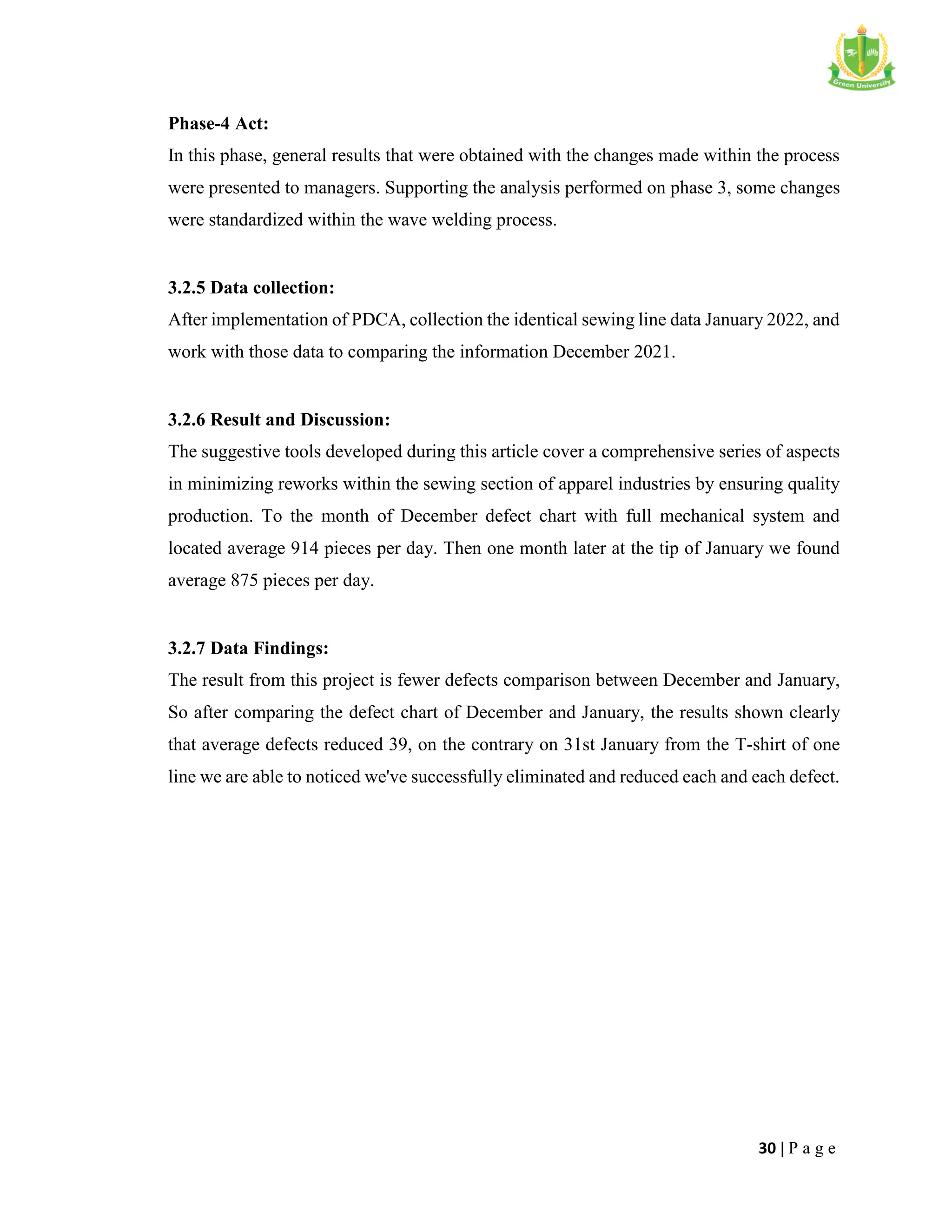 Thesis Report | Minimization of Sewing Defects through Implementation ...
