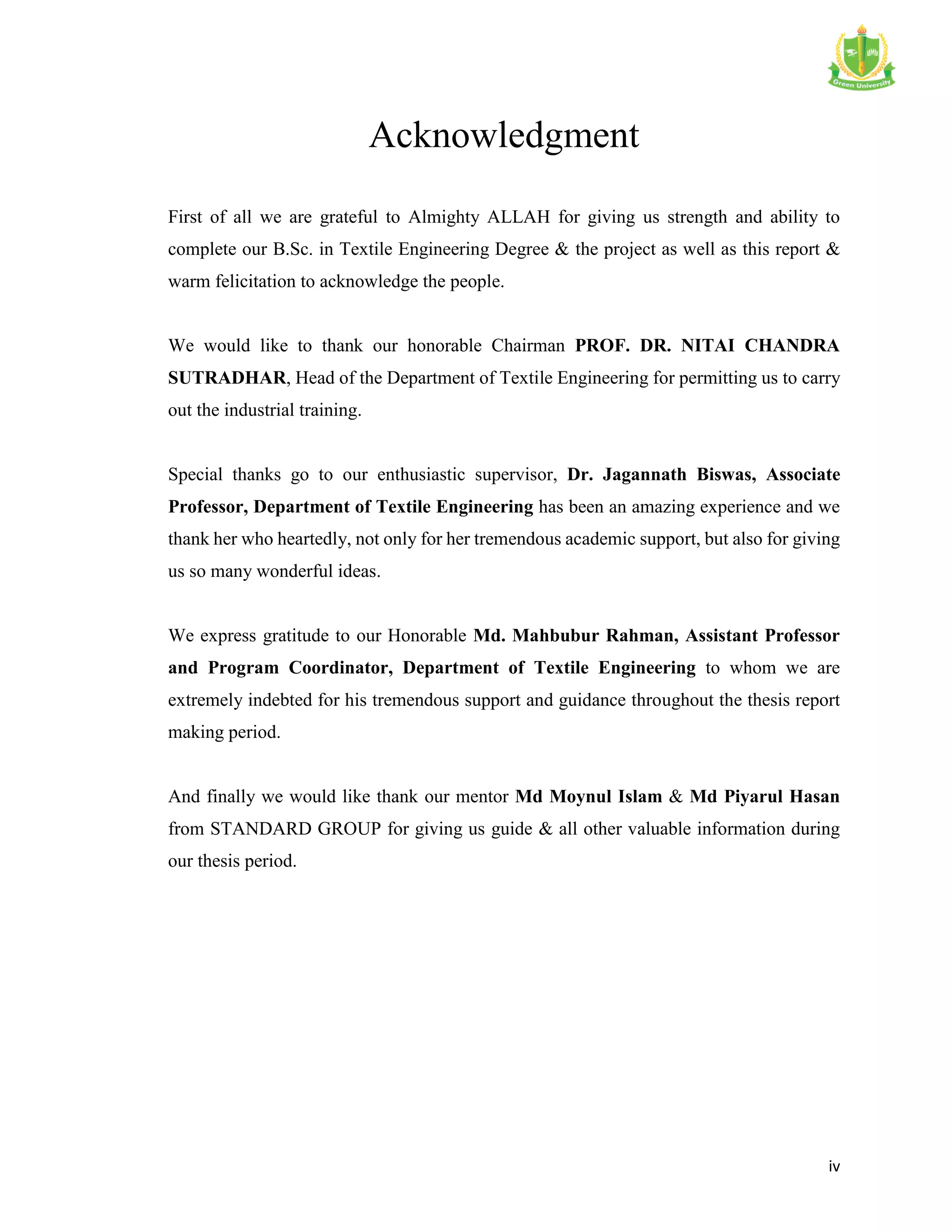 Thesis Report | Minimization of Sewing Defects through Implementation ...