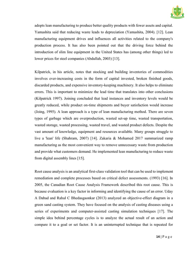 Thesis Report | Minimization of Sewing Defects through Implementation ...