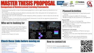 Master's Thesis - comparison of reinforcement learning frameworks | PPT