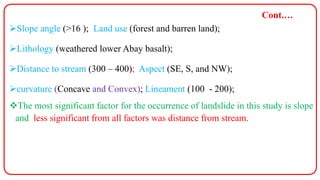 GIS-BASED LANDSLIDE SUSCEPTIBILITY MODELING USING WEIGHT OF EVIDENCE ...