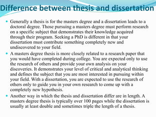 Thesis and dissertation | PPTX