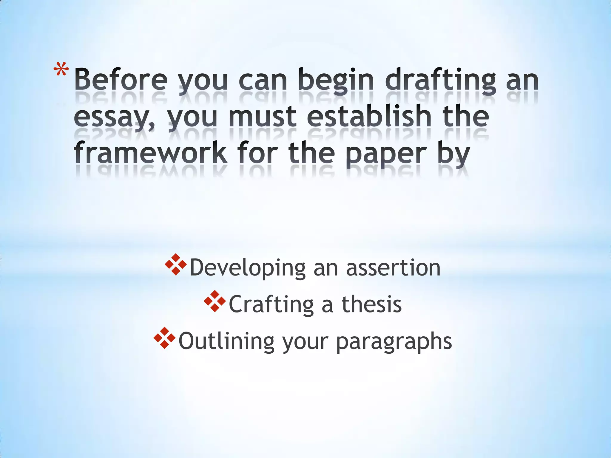 Thesis Statements and Outlines | PPTX