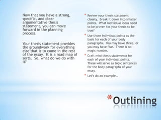 Thesis Statements and Outlines | PPTX