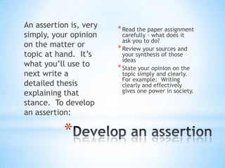 Thesis Statements and Outlines | PPTX