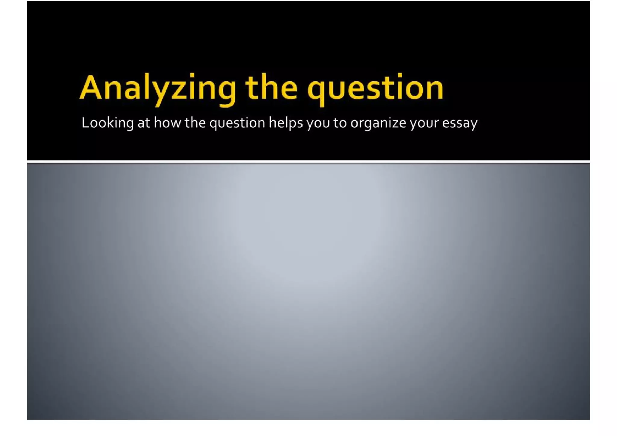 Thesis + Body Paragraph Focus | PPT