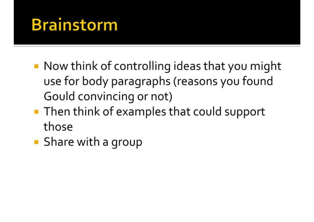 Thesis + Body Paragraph Focus | PPT