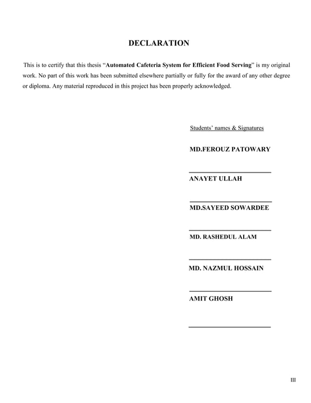 Automated Cafeteria System for Efficient Food Serving | PDF | Computer ...