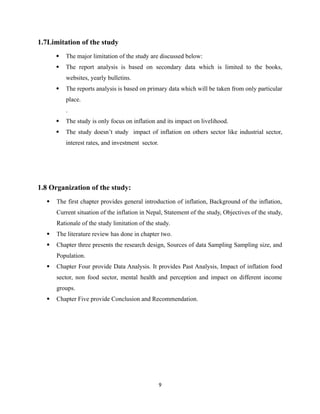 Thesis Inflation and its impact on livelihood | DOCX
