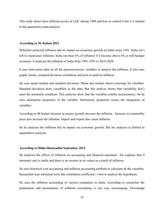 Thesis Inflation and its impact on livelihood | DOCX