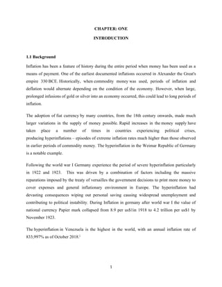 Thesis Inflation and its impact on livelihood | DOCX